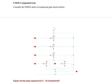Solved CMOS Compound Gate Consider The PMOS Stack Of Chegg Com