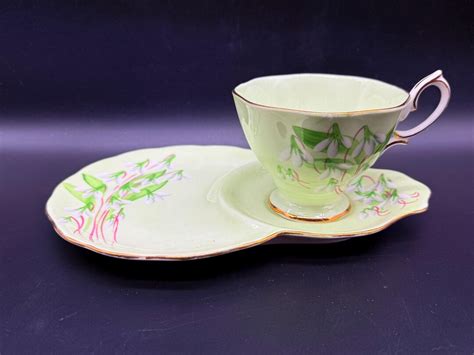 Royal Albert Laurentian Snowdrop Tennis Snack Tea Set Bone China