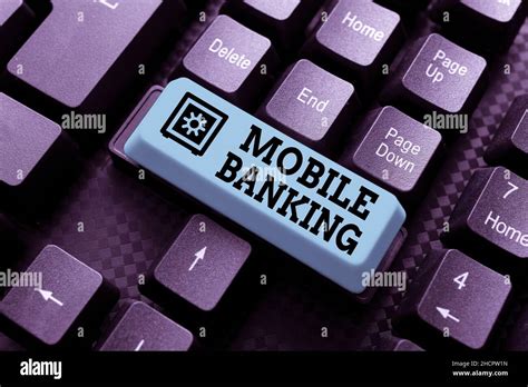 Conceptual Display Mobile Banking Internet Concept To Create Financial Transactions With The