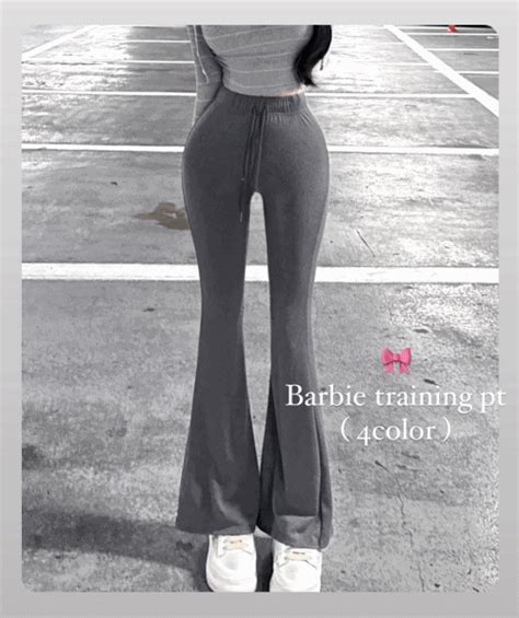 바비인형몸매🩷학다리 Y존부각x 바비 트레이닝 팬츠 4color 츄리닝 롱바지 롱팬츠 부츠컷 트레이닝바지 밴딩 슬림 부츠컷팬츠 봄 하의 개강룩 운동복 키큰녀 꾸안꾸