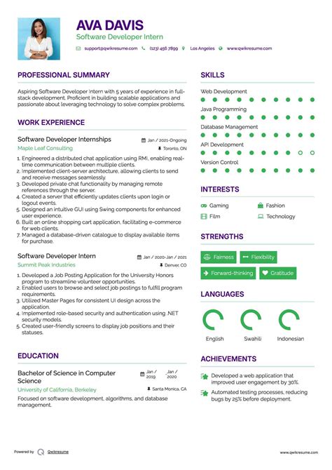 10 Software Developer Intern Resume Samples And Templates For 2025