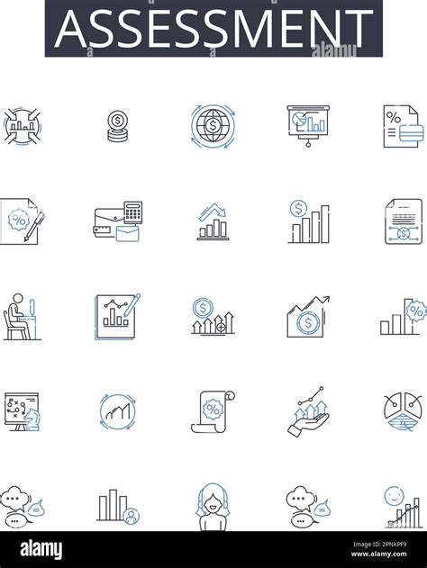Assessment Line Icons Collection Innovation Design Expertise