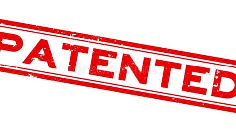 Patent Stamp Badge Icon Successfully Patented Licensed Seal Sign Label Isolated Tag With Check