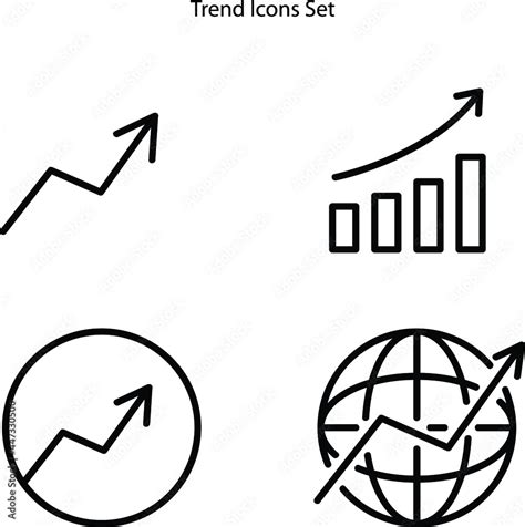 Trending Icons Set Isolated On White Background From Trending Icon