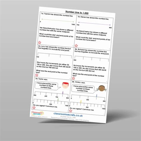 Year 3 Number Line To 1 000 Reasoning And Problem Solving Resource Classroom Secrets