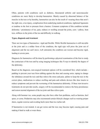 Hammertoe Podiatry Treatments And Coding PDF