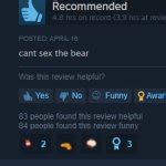Cant Sex The Bear Meme Generator Imgflip