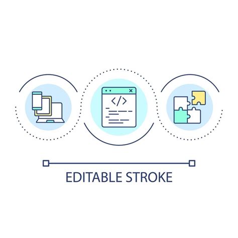 Source Code Portability Loop Concept Icon Computer Science Abstract