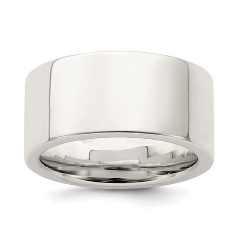 Sterling Silver 10mm Comfort Fit Flat Size 11 Band Ring Ebay