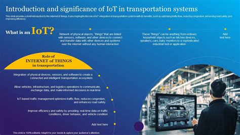 Impact Of Iot Technology In Revolutionizing Transportation Powerpoint Presentation Slides Iot Cd