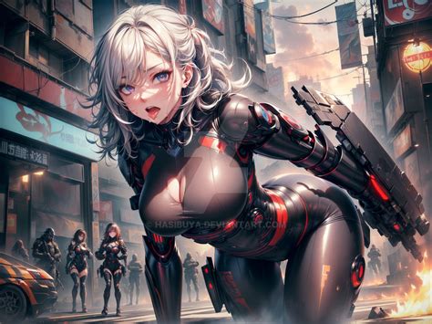Red Detroid Agent Girl 2 By Hasibuya On Deviantart
