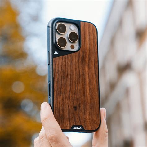 Mous Magsafe® Compatible Walnut Phone Case With Camera Control Button