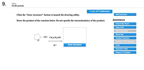 Solved Click The Draw Structure Button To Launch The
