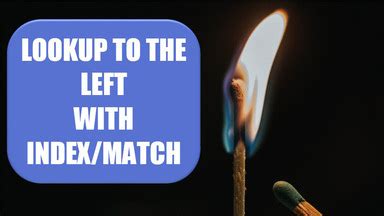 Excel 2020 Lookup To The Left With INDEX MATCH Excel Tips MrExcel