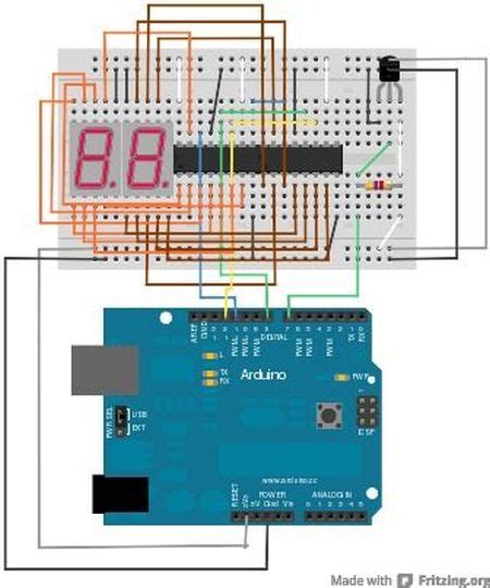 Arduino 7 Segment Thermometer • Tech Projects