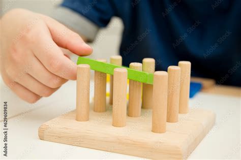 Matching The Shapes 3d Wooden Constructor Implement For Learning To Count Addition And