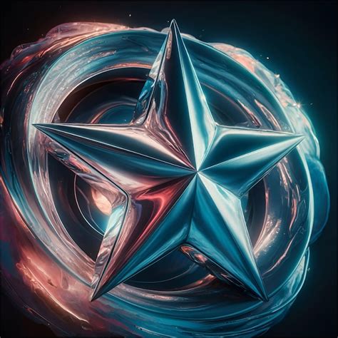 Premium Photo Silver Star Design Black Space Isolated 3d Illustration