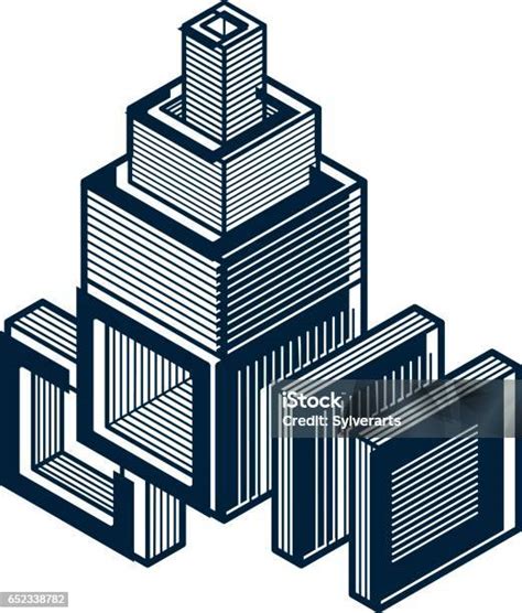 Desain 3d Bentuk Kubus Dimensi Vektor Abstrak Ilustrasi Stok Unduh