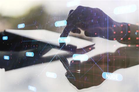 Premium Photo Abstract Creative Coding Concept With Finger Clicks On A Digital Tablet On