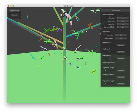 Interactive Flocking Simulation