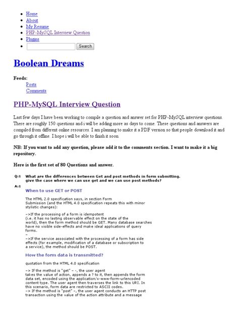 Php Interview Questions And Answers4 Pdf Class Computer Programming Php