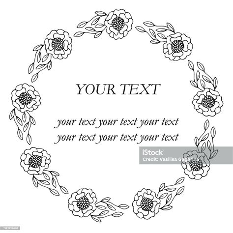 흰색 배경에 검은 꽃화환입니다 웨딩 카드 장식 텍스트의 공간을 복사합니다 축 하 장식 디자인에 대 한 장식과 아름 다운 초대 인사말 카드 템플릿 검은색에 대한 스톡 벡터