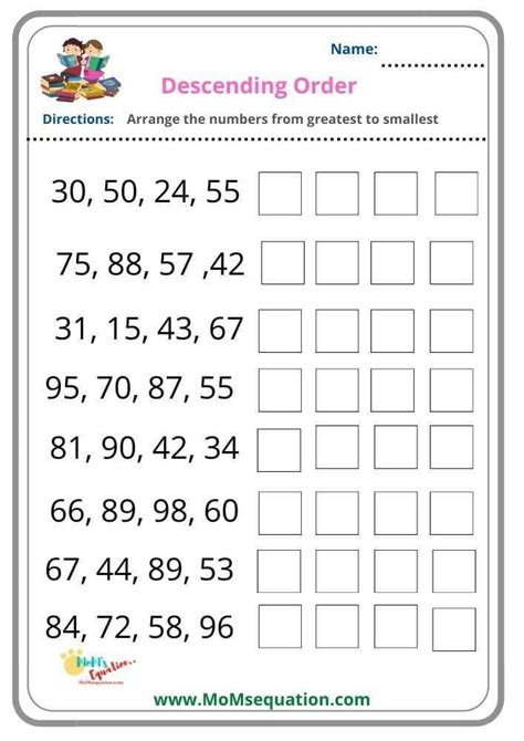 Ascending And Descending Order Worksheet Artofit