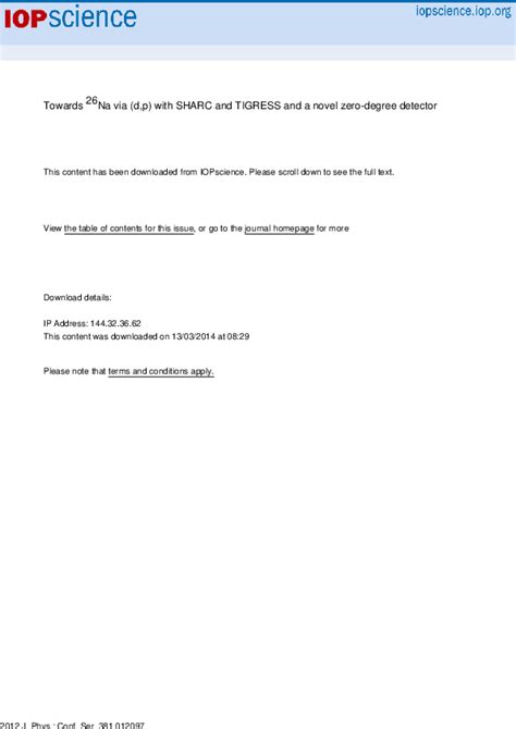 Pdf Journal Of Physics Conference Series