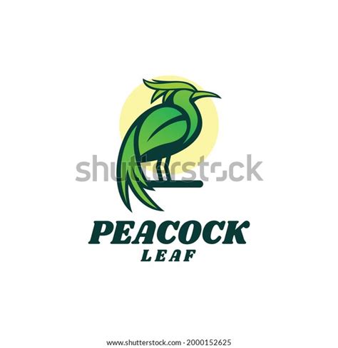 Vector Logo Illustration Peacock Leaf Simple Stock Vector Royalty Free 2000152625 Shutterstock