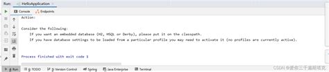 Actionconsider The Following If You Want An Embedde ，springboot配置数据库