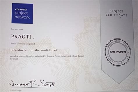 Finished Ms Excel Course On Coursera Pragti Posted On The Topic Linkedin