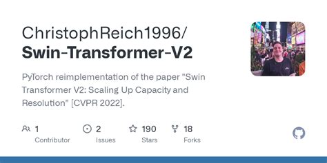 swin transformer v2 main py at main · christophreich1996 swin transformer v2 · github