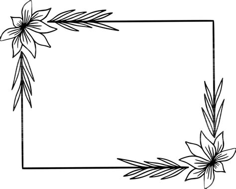 Floral Square Frame Illustration 24619285 Vector Art At Vecteezy