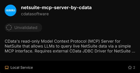 Netsuite Mcp Server By Cdata Mcp S · Lobehub Netsuite Mcp Server By Cdata Mcp S · Lobehub