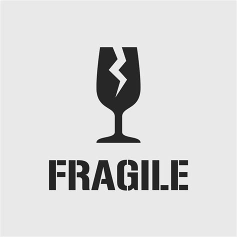 Fragile Symbol Stencil Stencils Australia