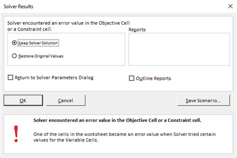How To Fix When Excel Solver Encountered An Error Value Auto Vba