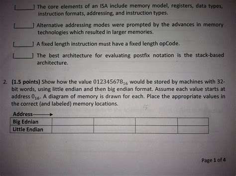Solved Show How The Following Values 012345678 16 Would Be