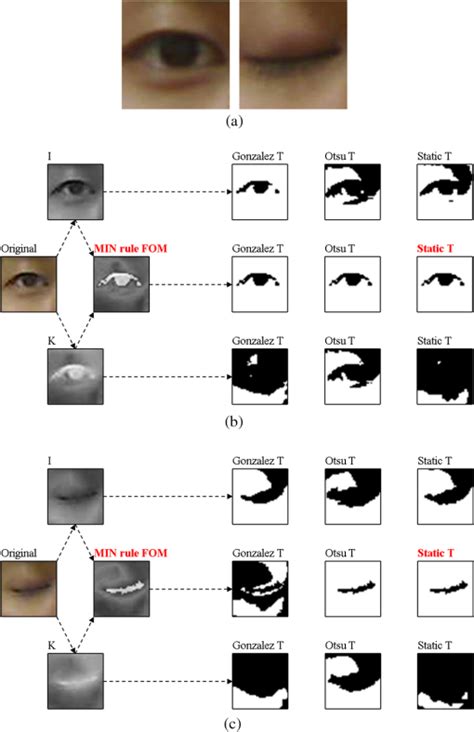 Segmentation Method Of Eye Region Based On Fuzzy Logic System For Classifying Open And Closed Eyes