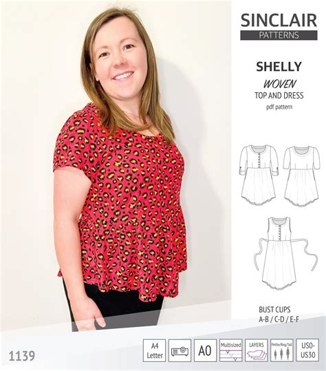 Shelly Woven Dress With A Placket Pdf Sinclair Patterns