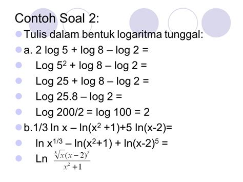 Contoh Soal Logaritma Rumit Desmond Villegas
