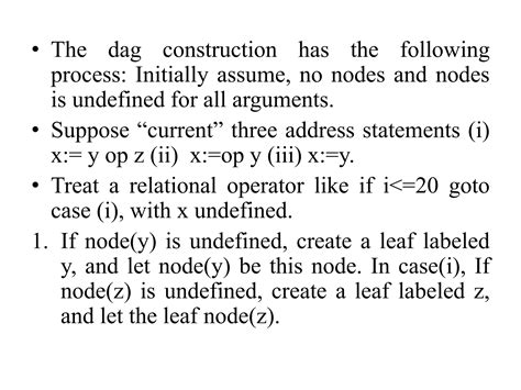 The Dag Representation Of Basic Blocks Pptx