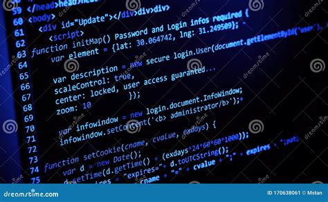 computer code programming coding process stock image image of concept