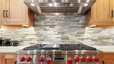 Stacked Stone Backsplash Tile