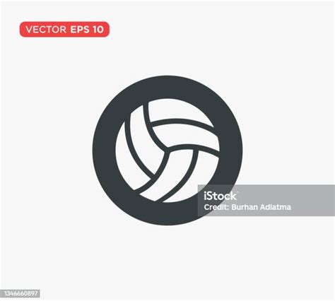 배구 볼 아이콘 벡터 일러스트 디자인 편집 가능한 Res 가능 Eps 10 Championship에 대한 스톡 벡터 아트 및 기타 이미지 Championship 가죽