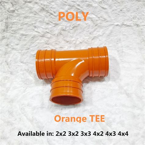 Poly Pvc Orange Sanitary Tee 2x2 3x2 3x3 4x2 4x3 4x4 T Plastic Pipe