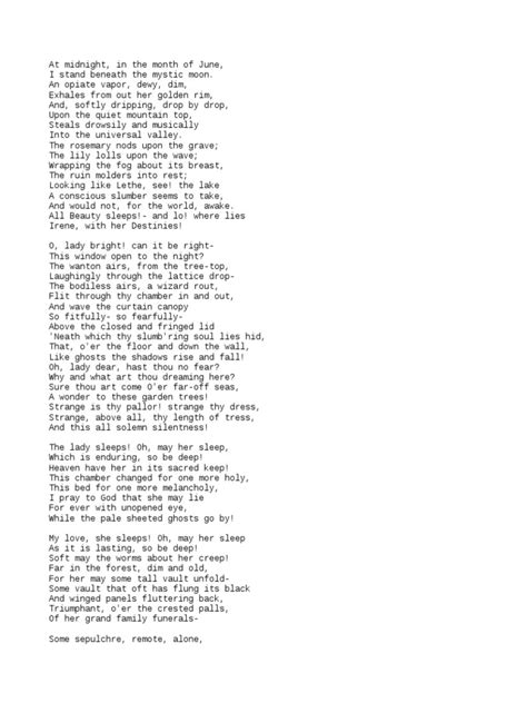 The Sleeper An Edgar Allan Poe Poem Pdf