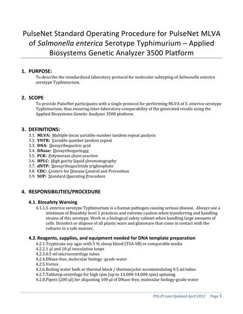 Pdf Laboratory Standard Operating Procedure For … Dokumen Tips