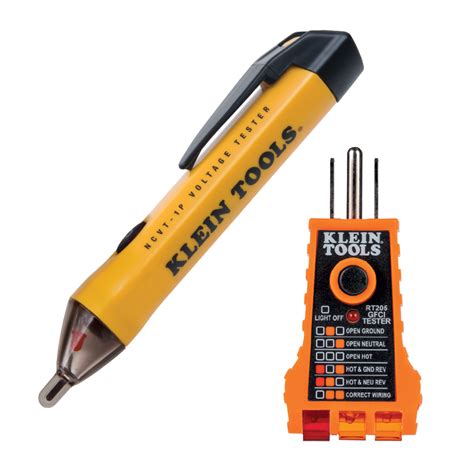 Non Contact Voltage And Gfci Receptacle Test Kit Ncvt1pkit Klein Tools