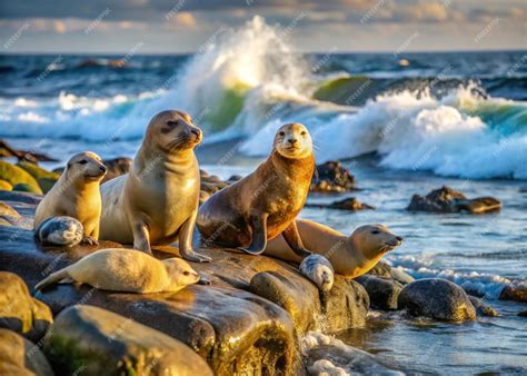 Playful Seal In Arctic Habitat Stunning Wildlife Image Premium Ai