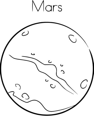 Planet Mars Coloring Page Turkau